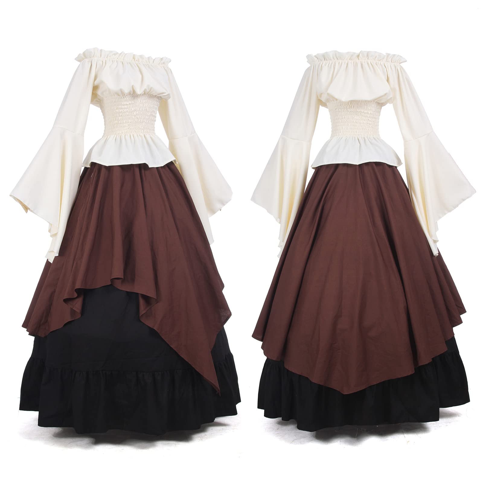 Nspstt Womens Renaissance Medieval Costume Dress Gothic Victorian Fancy ...